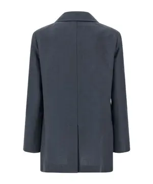 BLAZÉ MILANO Midday Sun Double-breasted Linen Blazer - Black