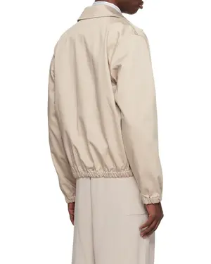 Ami Long-sleeved Zipped Bomber Jacket - Nude