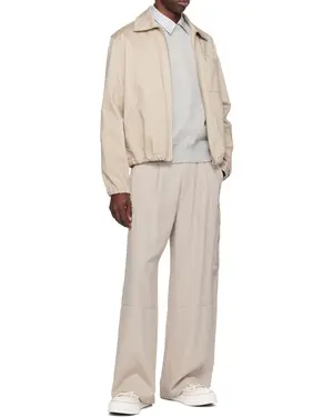 Ami Long-sleeved Zipped Bomber Jacket - Nude