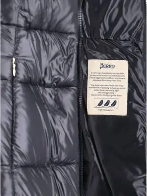 Herno High Neck Long Sleeve Zip Up Down Coat