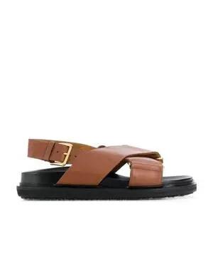 Marni Criss-cross Fussbett Sandals - Black