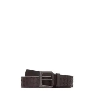 Bottega Veneta Intrecciato Weave Belt - Black