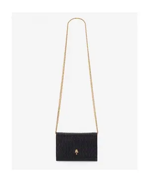 Alexander McQueen Textured Skull Embellished Shoulder Bag