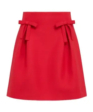 Valentino Garavani Crepe Couture Mini Skirt With Bows