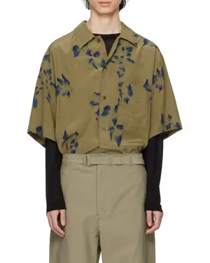 LEMAIRE Floral Printed Short-sleeved Shirt