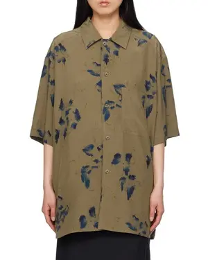 LEMAIRE Floral Printed Short-sleeved Shirt