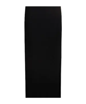 TOTEME High Slit Viscose Midi Skirt - Black