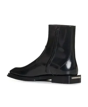 Alexander McQueen Logo Plaque Zip-up Boots