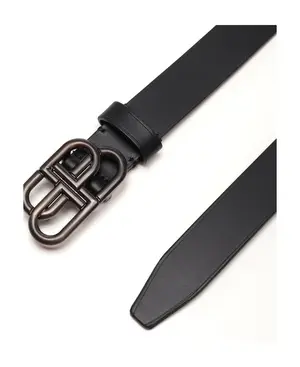 Balenciaga Bb Buckle Belt - Black