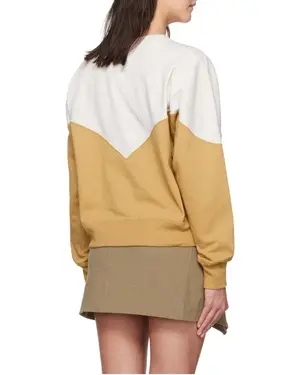 Isabel Marant Étoile Crewneck Sweatshirt With Flocked Logo - Beige/camel