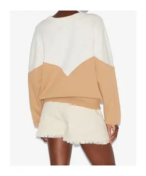Isabel Marant Étoile Crewneck Sweatshirt With Flocked Logo - Beige/camel