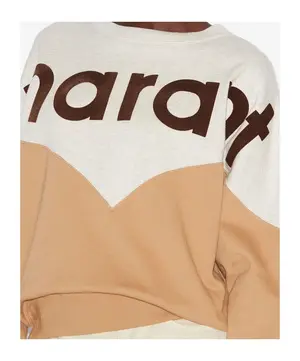 Isabel Marant Étoile Crewneck Sweatshirt With Flocked Logo - Beige/camel