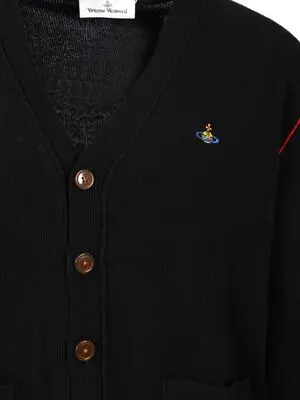 VIVIENNE WESTWOOD V-neck Cardigan With Embroidered Orb Logo