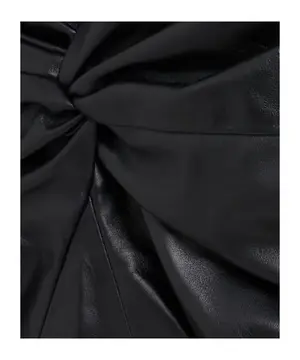 Attico Leather Strapless Mini Dress
