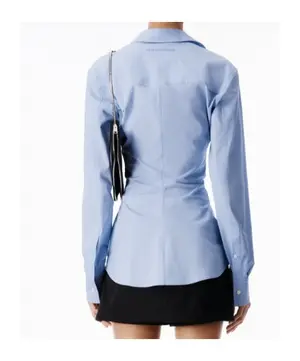 Alexander Wang Gathered Bust Shirt With Classic Collar