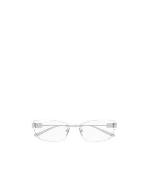 Balenciaga Rectangle Frame Eyeglasses - Silver