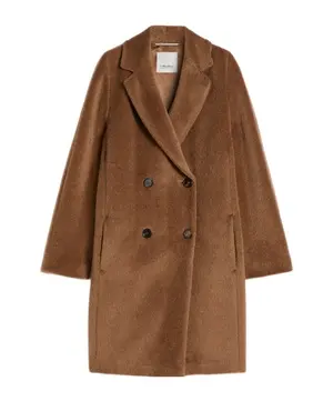 MAX MARA Max Mara Roseto Double Breasted Midi Coat