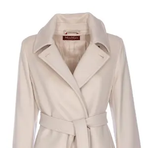Max Mara Belted Long-sleeved Coat - Beige