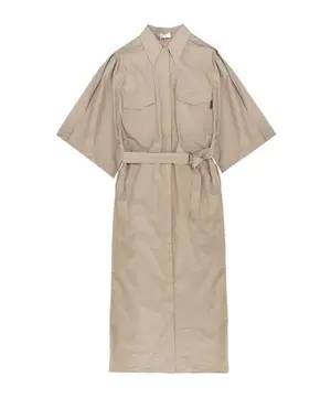 Brunello Cucinelli Collared Belted Dress - No