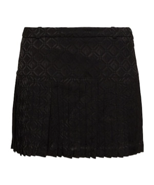 MARINE SERRE Moon Diamond Jacquard Pleated Skirt - Black