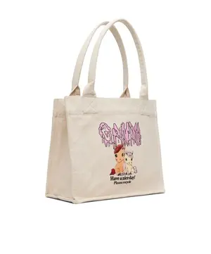 GANNI Printed Canvas Large Tote