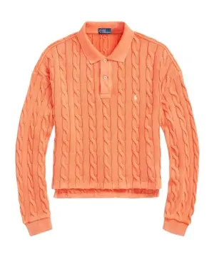 Polo Ralph Lauren Cable-knit Cotton Polo Shirt