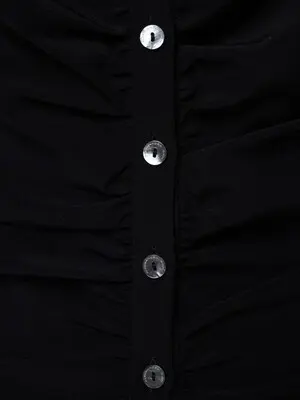 Alessandra Rich Short-sleeved Bow Detail Shirt