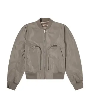 Rick Owens Bauhaus Flight Zip-up Bomber Jacket - Gray