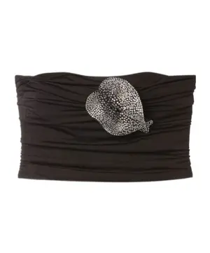 Giuseppe Di Morabito Embellished Sequined Bandeau Top - Gray