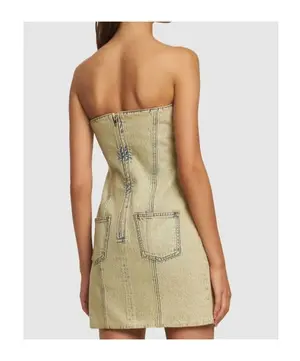 Giuseppe Di Morabito Sleeveless Embellished Denim Mini Dress