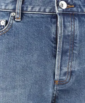 A.p.c. Mid-waist Washed Effect Straight Leg Jeans