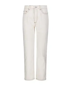 AMI Paris Classic Fit Jeans With Contrast Stitching - No