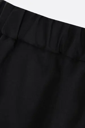 JIL SANDER Gabardine Elasticated Waist Trousers - Black