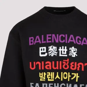 Balenciaga Logo Jacquard Pullover