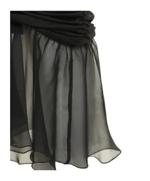 Blumarine Jersey Chiffon Draped Midi Skirt