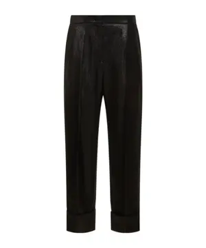 Giorgio Armani Fluid Texture Lurex High-waist Trousers