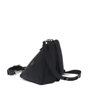Prada Saffiano Leather And Leather Shoulder Bag