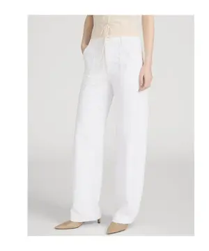 FRAME High-waisted Patch-pocket Barrel-leg Jeans