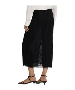 TOTEME Flower Embroidered Tulle Long Skirt