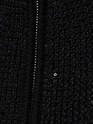 Alessandra Rich Knit Vest With Sequins And Zipper Detail