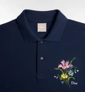 Dior Polo Shirt With Secret Garden Embroidery, Relaxed Fit