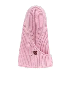 GANNI Logo-embroidered Knitted Hat - Fans