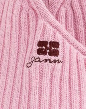 GANNI Logo-embroidered Knitted Hat