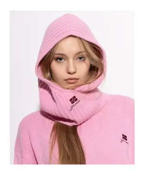 GANNI Logo-embroidered Knitted Hat