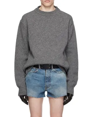MAISON MARGIELA Crewneck Jumper With Elbow Patches
