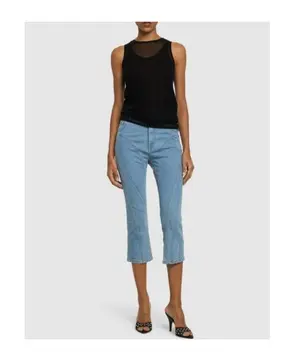MUGLER Belt-loop Three-quarter Jeans