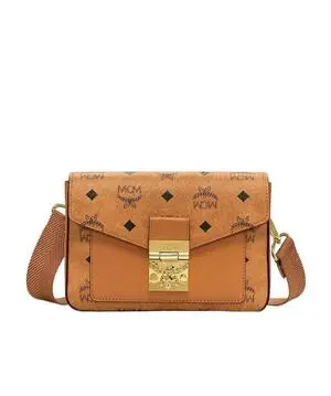 Mcm Millie Visetos Logo Printed Small Crossbody Bag