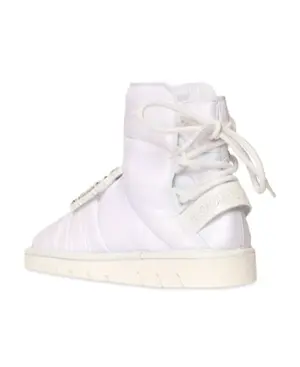 ROGER VIVIER Padded Lace-up Boots With Crystal Buckle Detail