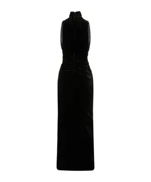 Alessandra Rich High-neck Cut-out Maxi Dress