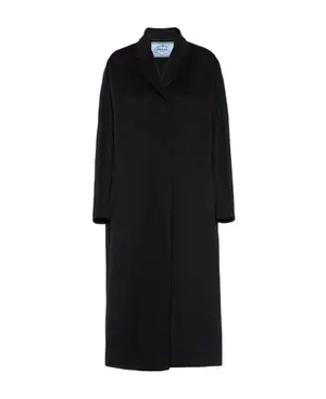 Prada Single-breasted Cashgora Overcoat